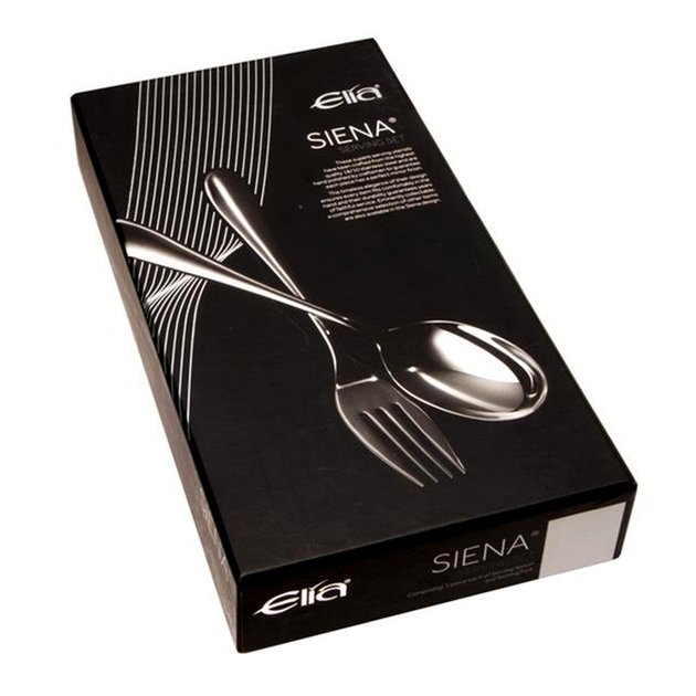 Elia Siena 18/10 Stainless Steel Salad Serving Spoon and Fork Set ...